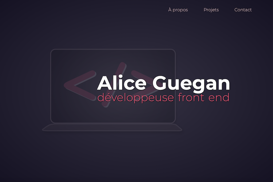 Alice Guegan - Développeuse Front-End